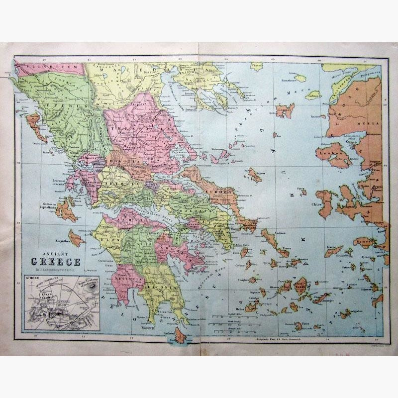 Antique Map, Ancient Greece, 1873 – KittyPrint