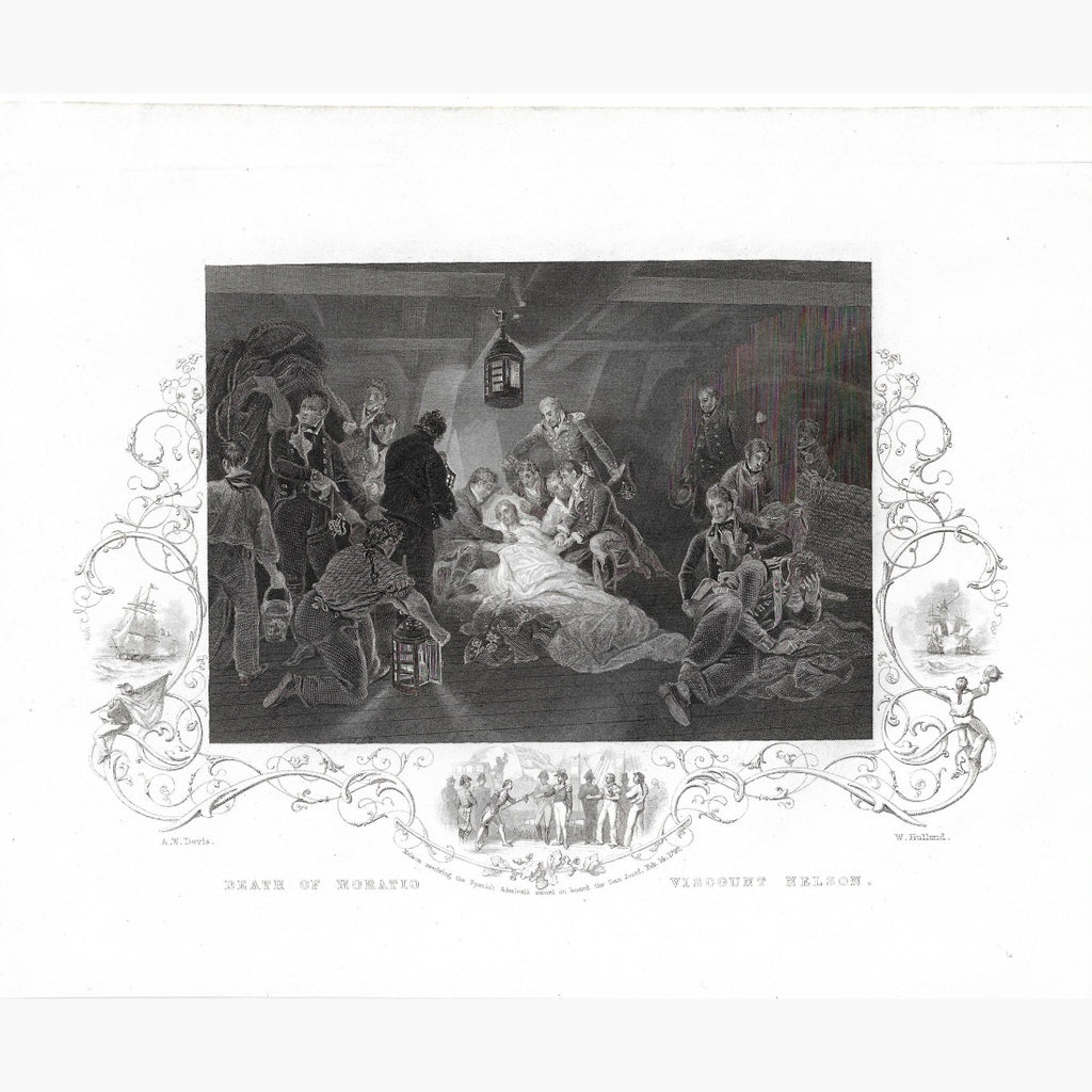 Antique Print, Death of Horatio Viscount Nelson, c.1850 – KittyPrint