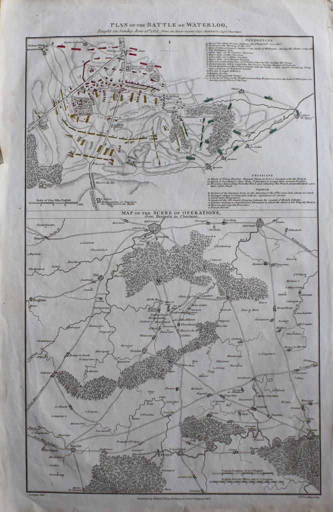 Plan of the Battle of Waterloo, 1815, published 1817. – KittyPrint