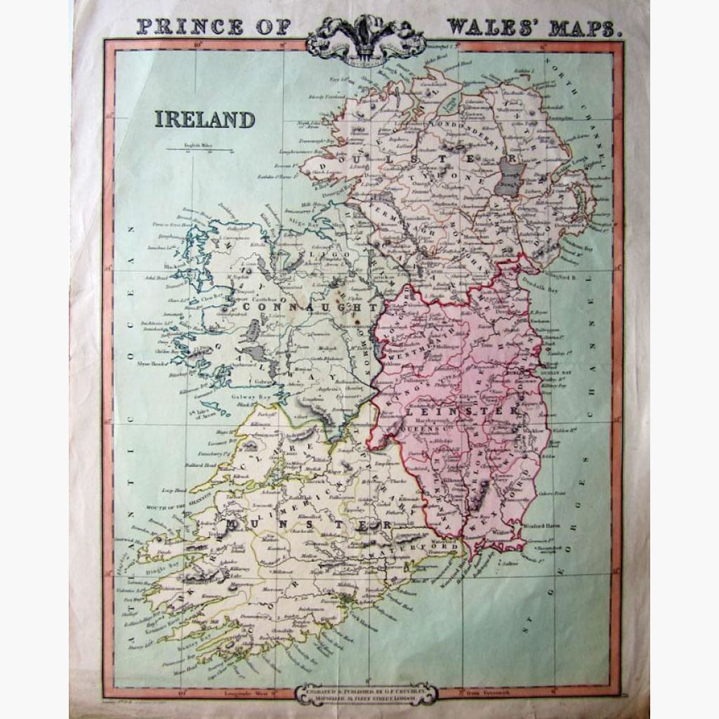 Antique Map, Ireland, Prince of Wales’ Maps, c.1850 – KittyPrint