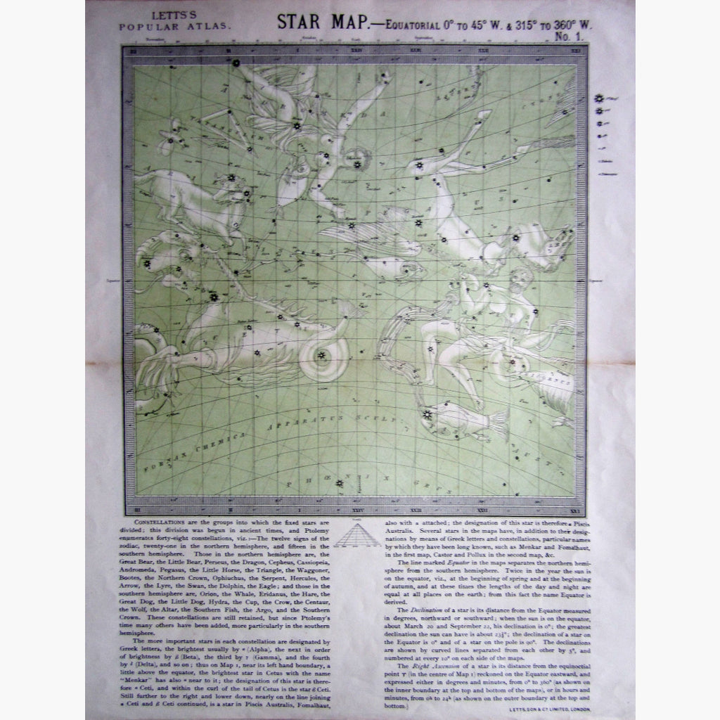 Antique Map, Star Map No.1, 1884 – KittyPrint